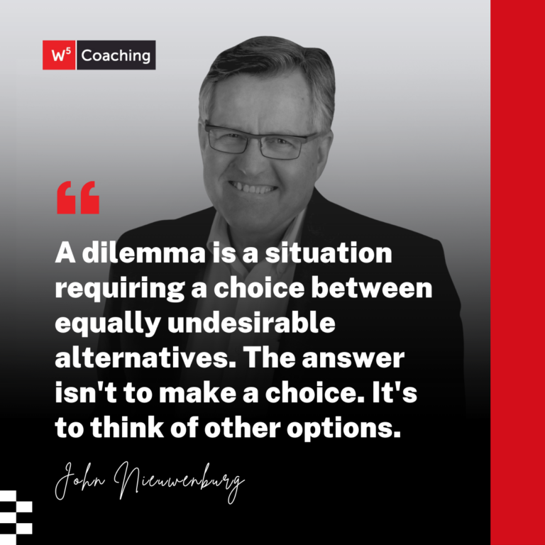 How to choose between 2 bad options - W5 Business Coaching